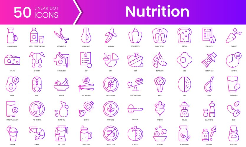 Set of therapy icons gradient style icon bundle Vector Image
