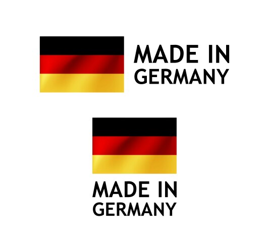Made in germany icon with german flag map Vector Image