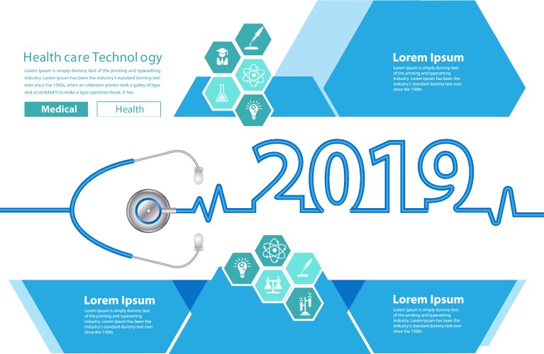 Medical tourism concept banner card with realistic