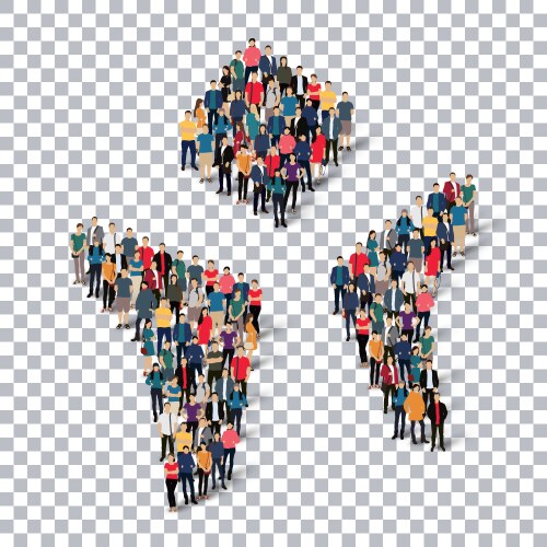 Abstract transparency symbol people Royalty Free Vector