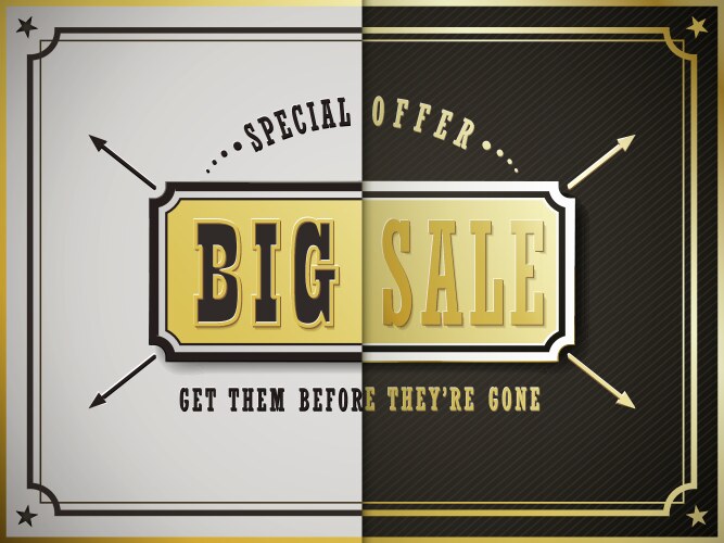 Bargain sale poster Royalty Free Vector Image - VectorStock