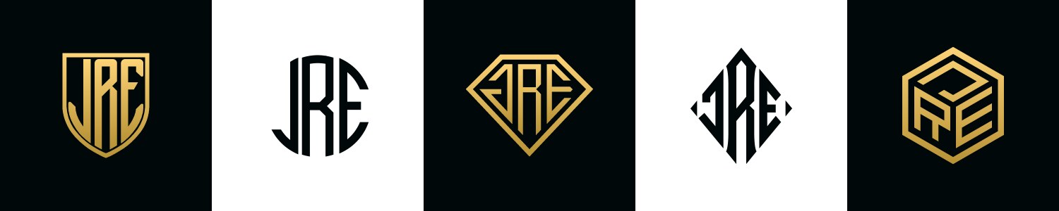 Initial letters joz logo designs bundle this Vector Image