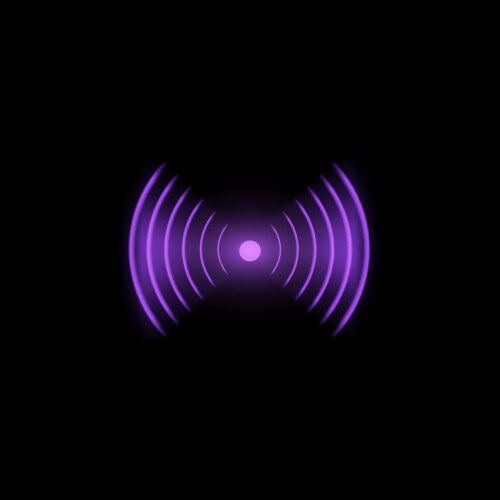 Red wi-fi technology digital radar neon light Vector Image