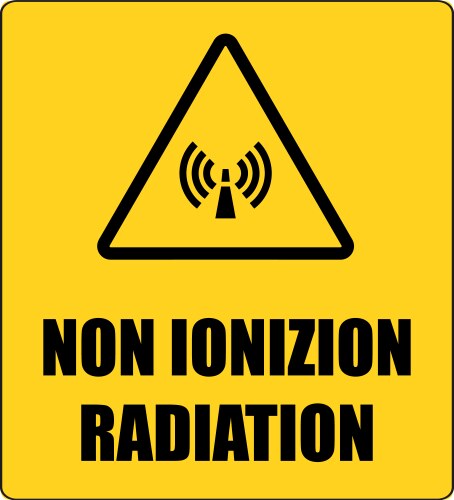 Non ionizing radiation symbol hazard Royalty Free Vector