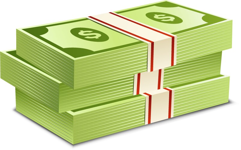 Stack of money Royalty Free Vector Image - VectorStock