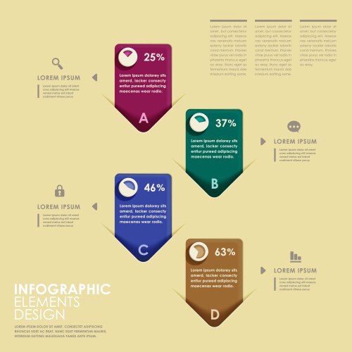 Abstract line chart infographics Royalty Free Vector Image