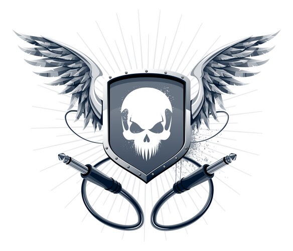 Rock emblem art Royalty Free Vector Image - VectorStock