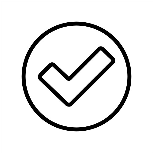 Check mark done icon Royalty Free Vector Image