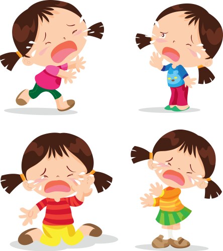 Crying Royalty Free Vector Image - VectorStock