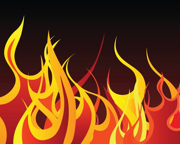 Fire flames background element Royalty Free Vector Image
