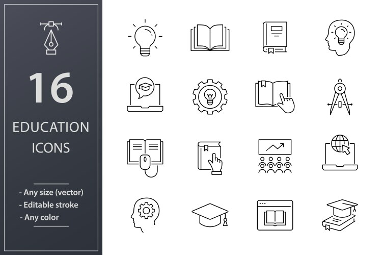 Education Icons Black and White Vector Images (over 360,000)