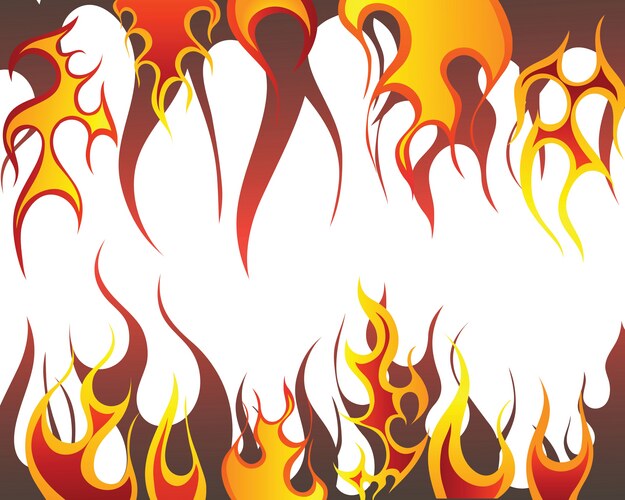 Seamless background of flames Royalty Free Vector Image