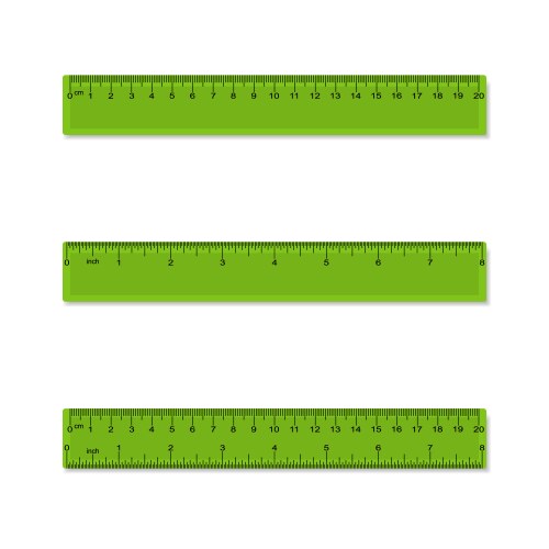 Measuring rulers scale Royalty Free Vector Image
