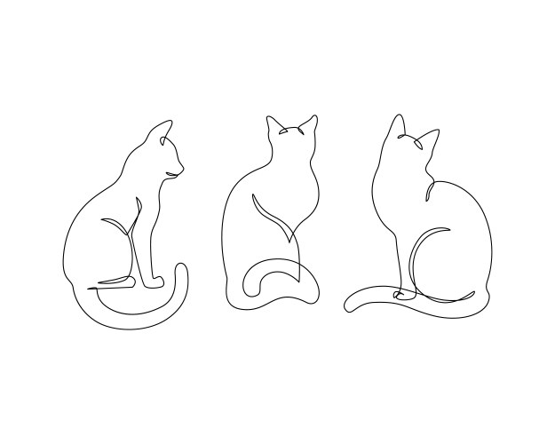 Cat Line Drawings Vector Images (over 37,000)