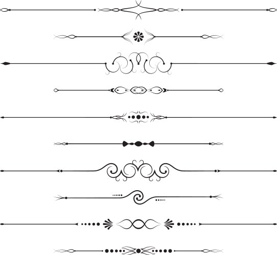 Elegant Page Borders & Scrolls Royalty Free Vector Image