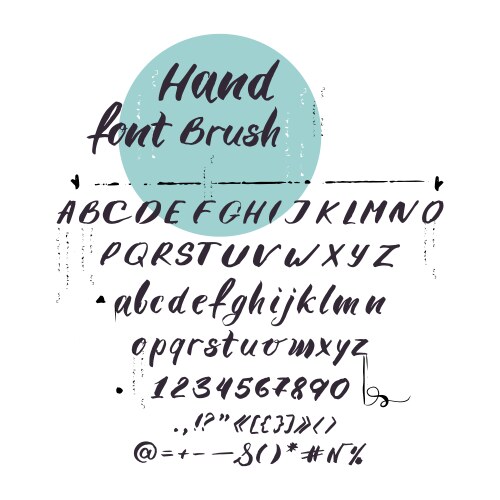 Collection of lettering written with cursive font Vector Image