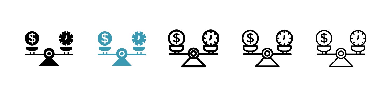 Scale icon symbol on white background Royalty Free Vector