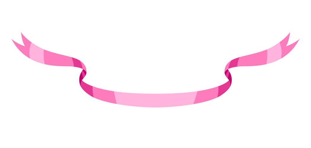 Curly pink ribbon beautiful decorative elegant Vector Image