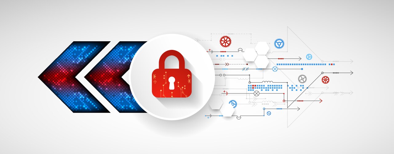 Protection concept protect mechanism system Vector Image