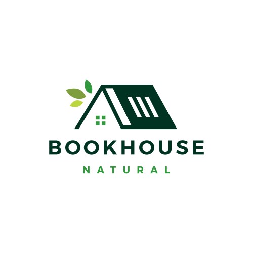 Book house home library logo icon Royalty Free Vector Image