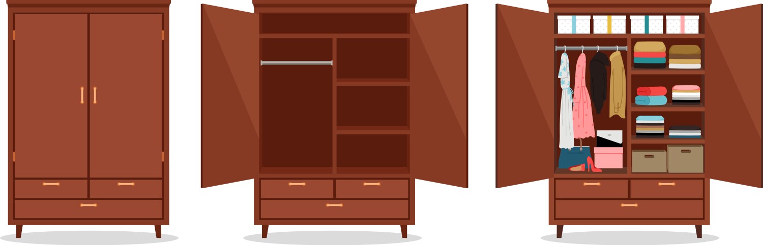 Wardrobe room Royalty Free Vector Image - VectorStock