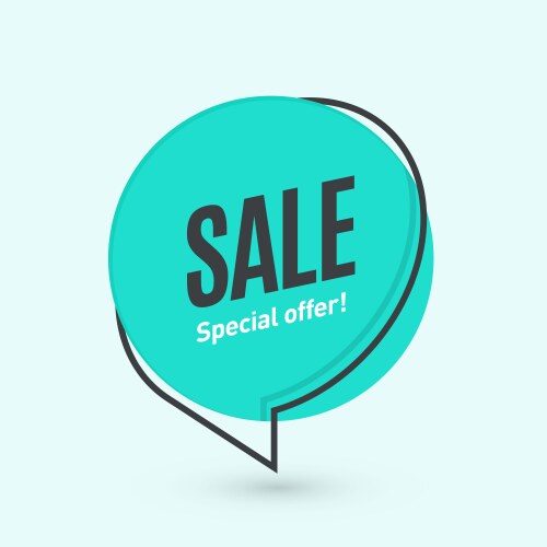 Promotion banner bubble Royalty Free Vector Image