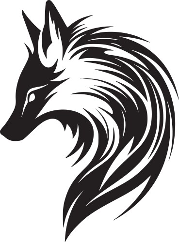 Fox emblem animal logo Royalty Free Vector Image