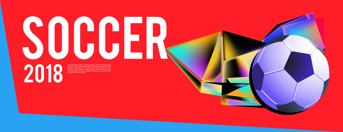 Layout template design poster for soccer Vector Image