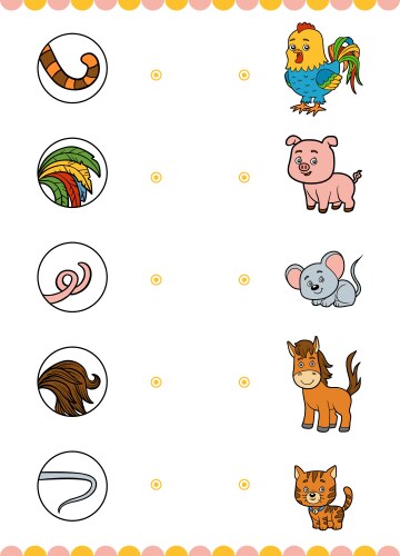 Matching game education for children find Vector Image