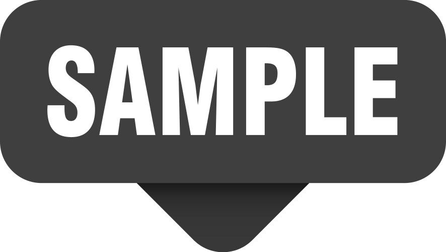 Sample sticker sample sign on transparent Vector Image