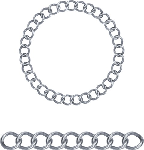 Layered gorgeous silver chain jewelry Royalty Free Vector