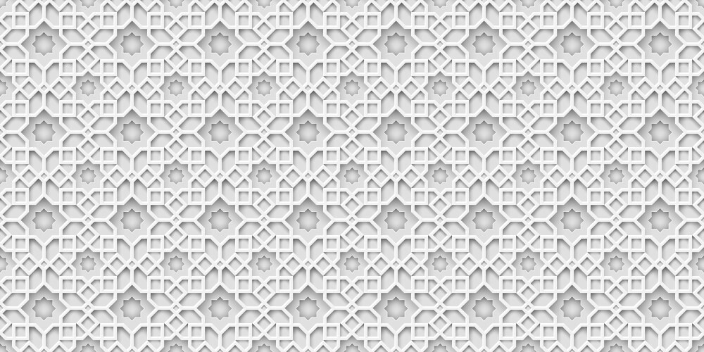 3d abstract islamic design pattern mosaic Vector Image