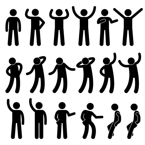 Standing Stickman Vector Images (over 960)