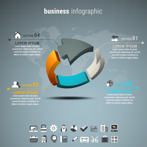 Business infographic Royalty Free Vector Image