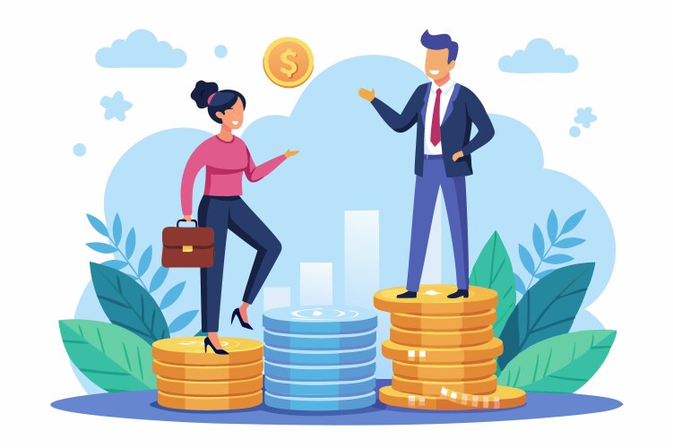 Gender pay gap Royalty Free Vector Image - VectorStock
