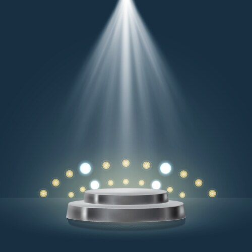 Spotlight and glowing stage Royalty Free Vector Image