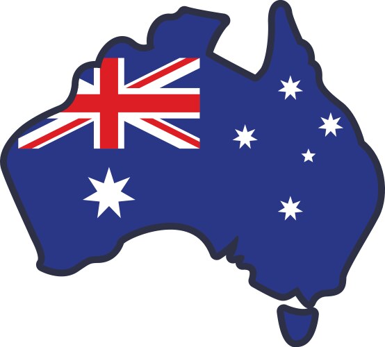 Australian map design Royalty Free Vector Image