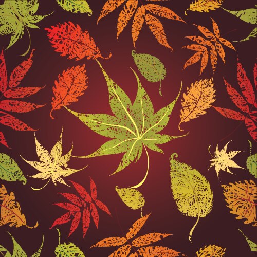 Seamless pattern maple leaf Royalty Free Vector Image
