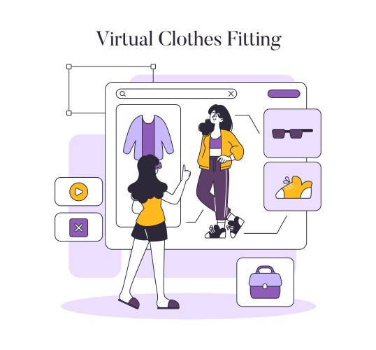 Fashion tech flat Royalty Free Vector Image - VectorStock