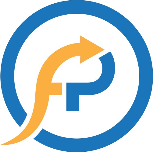 Fp logo design template Royalty Free Vector Image