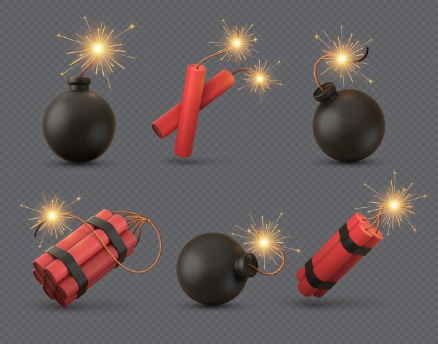 Fire flame camping energy and power concept 3d Vector Image