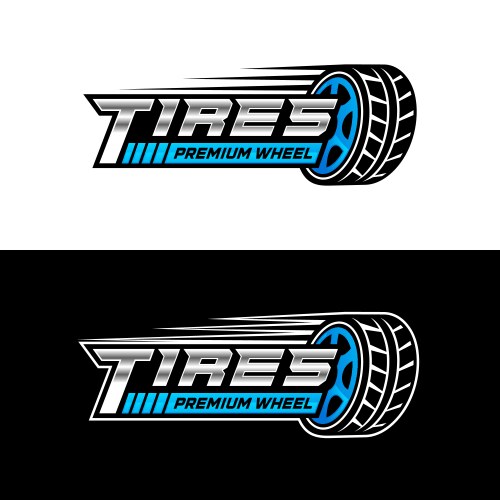 Tires logo design template silhouette wheel Vector Image
