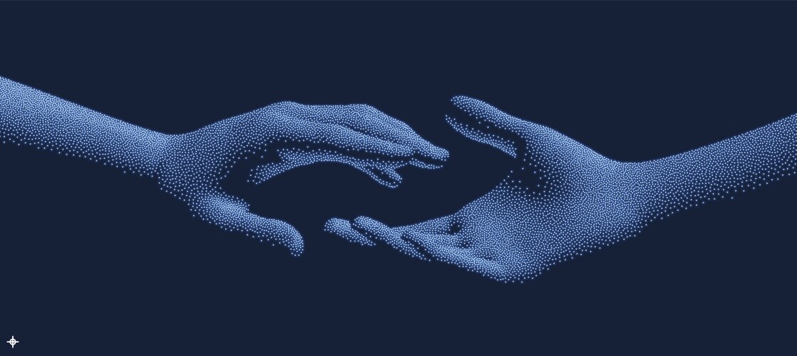 Two Hands Reaching For Each Other Logo Quiz