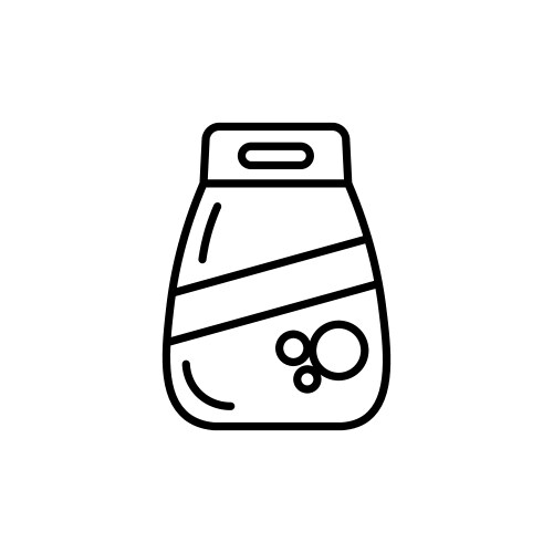 Laundry detergent bottle icon symbol on white Vector Image
