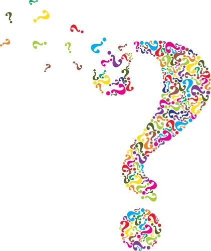 Abstract question mark colorful symbol Royalty Free Vector