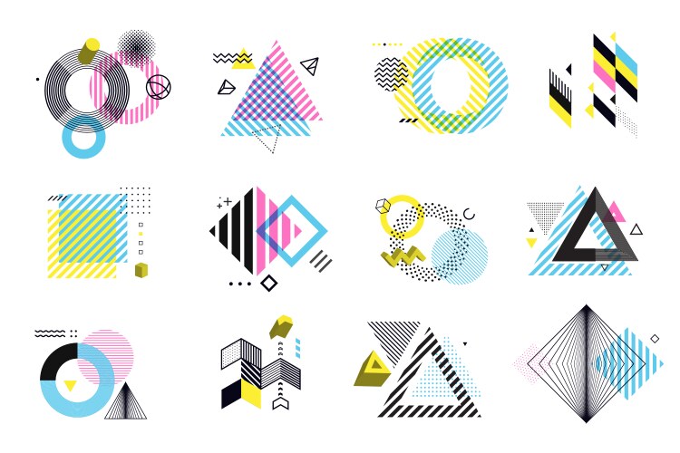 Set modern abstract elements Royalty Free Vector Image