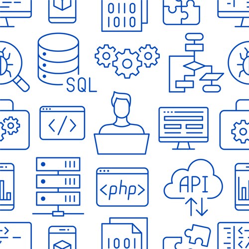 Software Development Pattern – Royalty-Free Vector | VectorStock