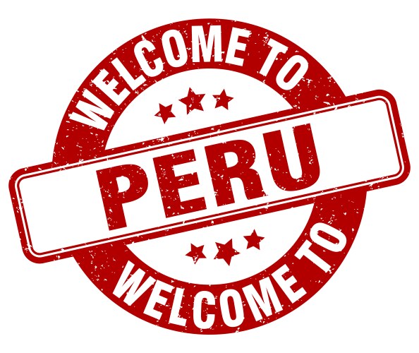 Welcome to peru stamp round sign Royalty Free Vector Image