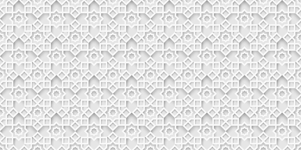 Islamic ornament persian motiff white Royalty Free Vector