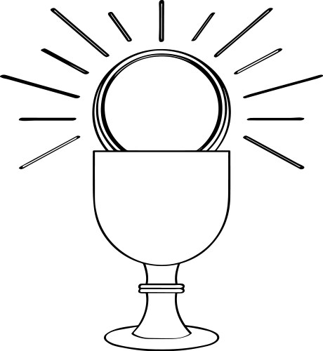Chalice and Host Symbol – Royalty-Free Vector | VectorStock